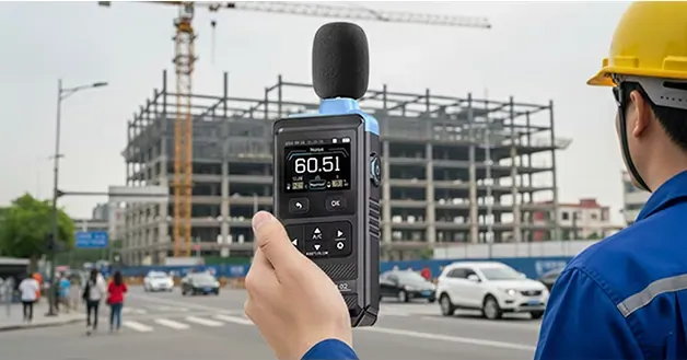 FNIRSI FDM-02 zajszintmérő teszt